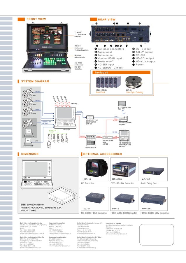 Datavideo HS-2000 | PDF