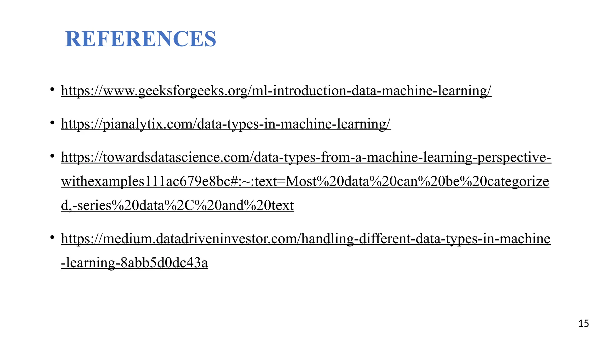 Presentation on Data in Machine Learning.pptx | Internet | Computing