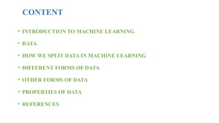 Presentation on Data in Machine Learning.pptx