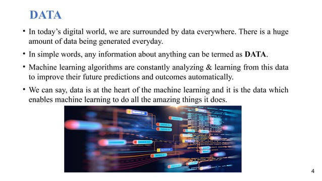 Presentation on Data in Machine Learning.pptx