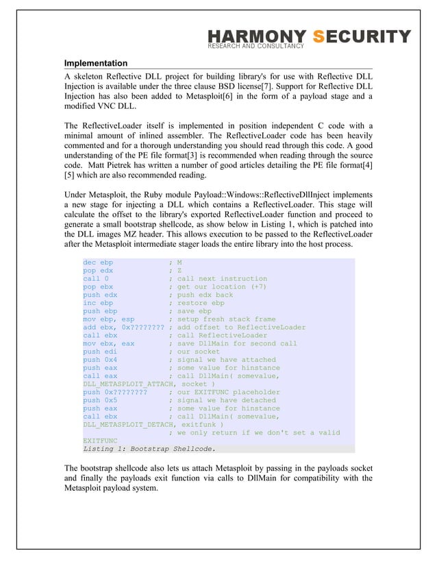 Hs P005 Reflective Dll Injection | PDF | Free Download