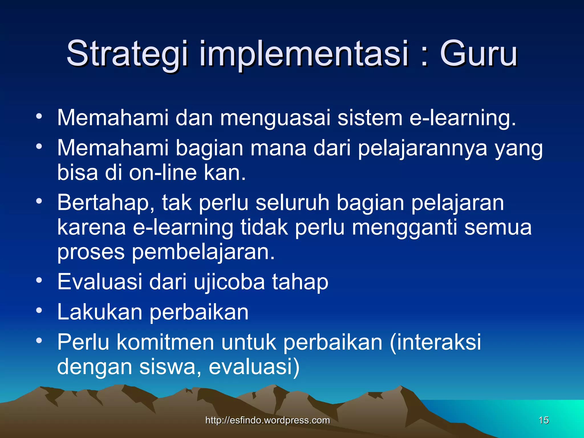 Implementasi E-Learning | PPT