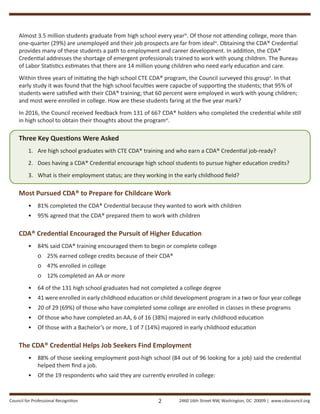 The CDA® Credential Provides High School Students a Career and Higher ...