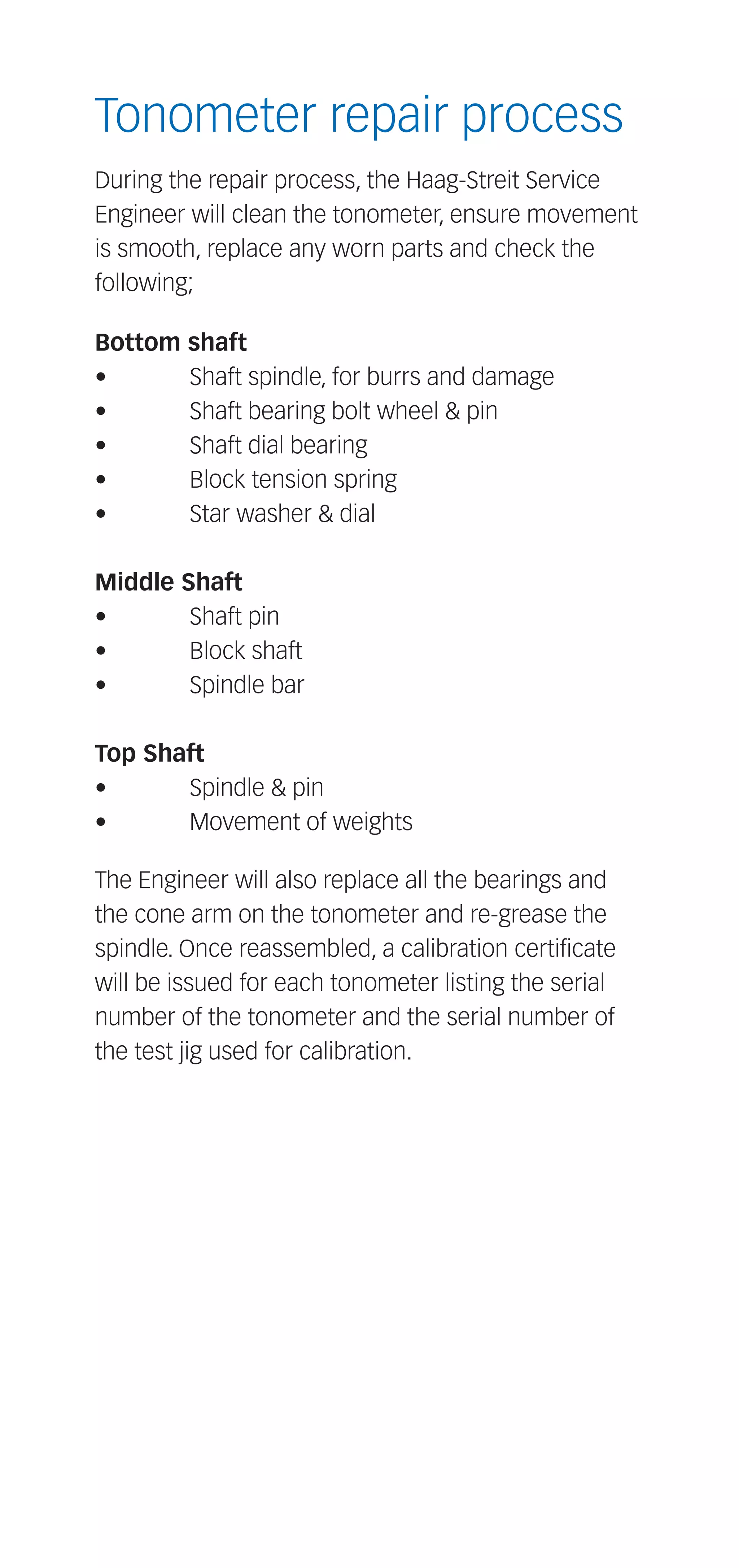 HS-UK Guide to Checking Tonometer Calibration | PDF