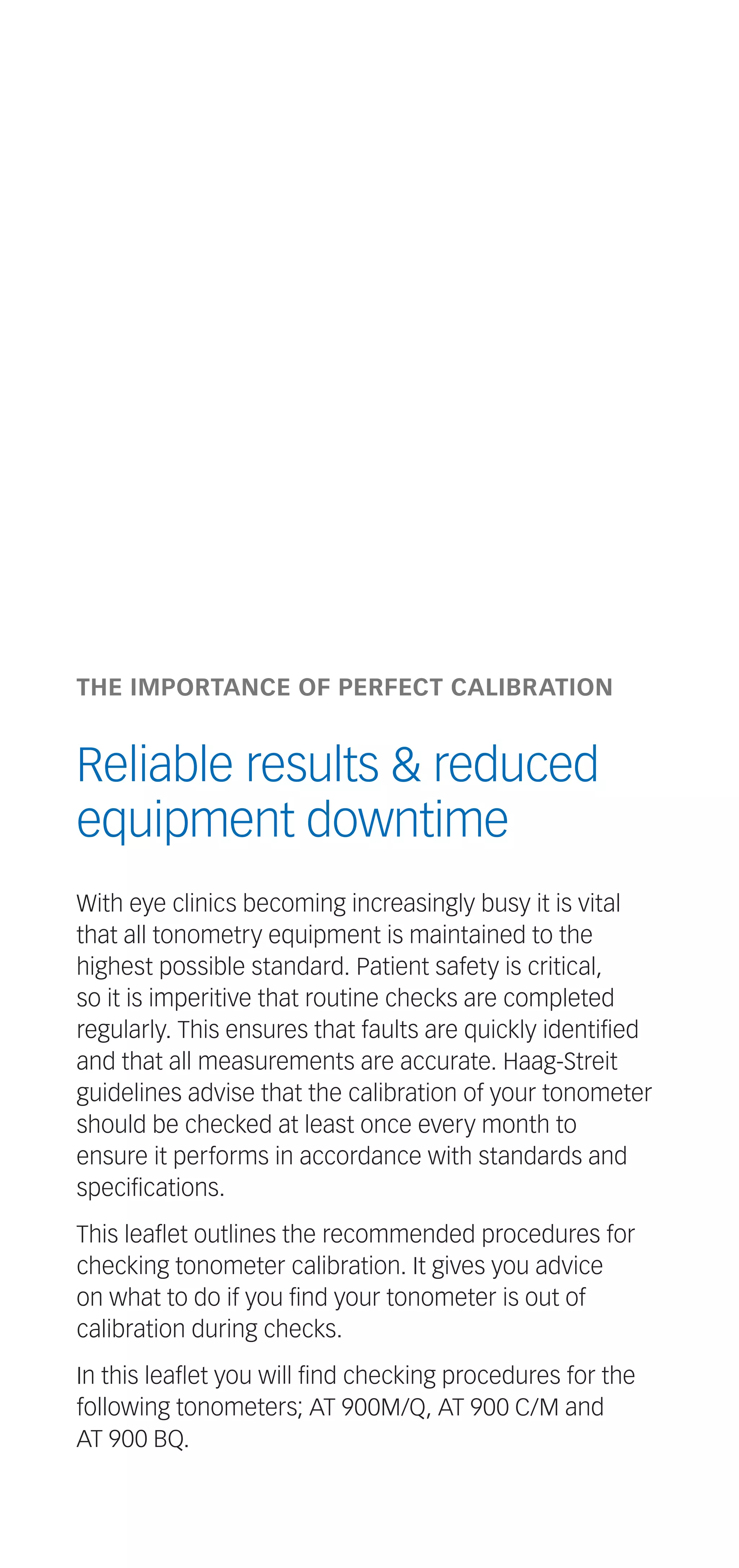 HS-UK Guide to Checking Tonometer Calibration | PDF