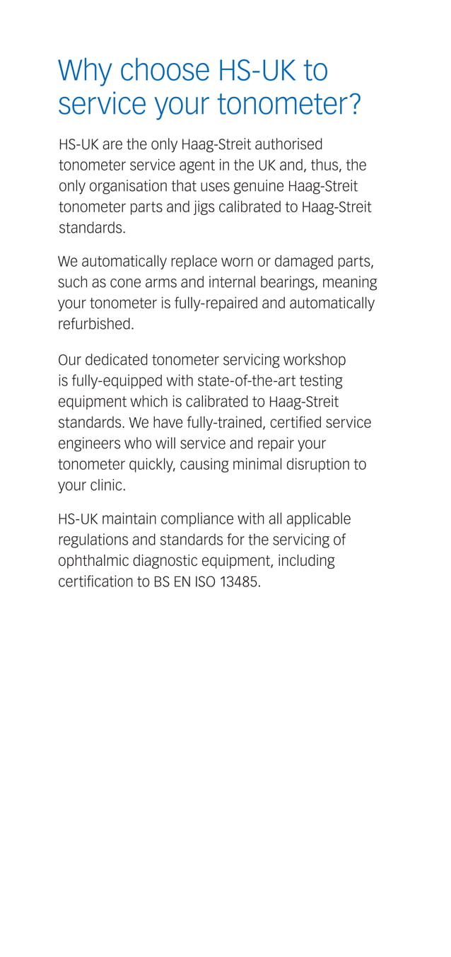 HS-UK Guide to Checking Tonometer Calibration | PDF | Eye and Vision ...