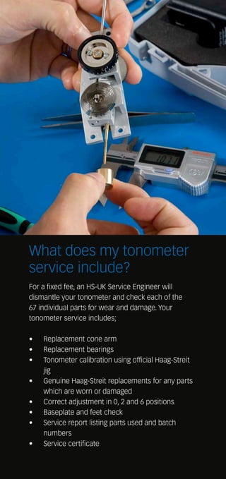 HS-UK Guide to Checking Tonometer Calibration | PDF