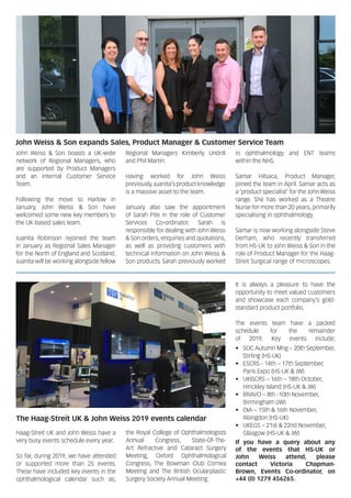 HS-UK & John Weiss newsletter Summer 2019 | PDF