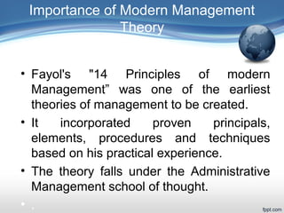 Henri Fayol's Modern Management Principles | PPT