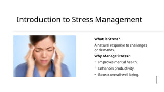 Stress management assignment including self control time management.pptx