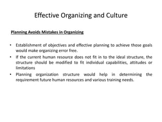 Hs300 m5 3 effective organizing & culture | PPTX