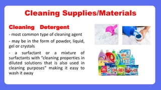 HS7 - Module 1- Week 1-Use and Maintain Cleaning MAterials, Tools ...