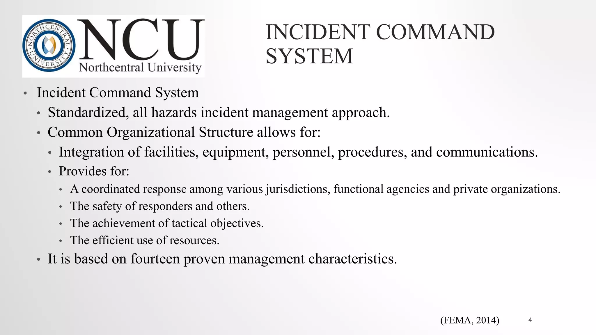 National Incident Management System (NIM) Command and Management System ...