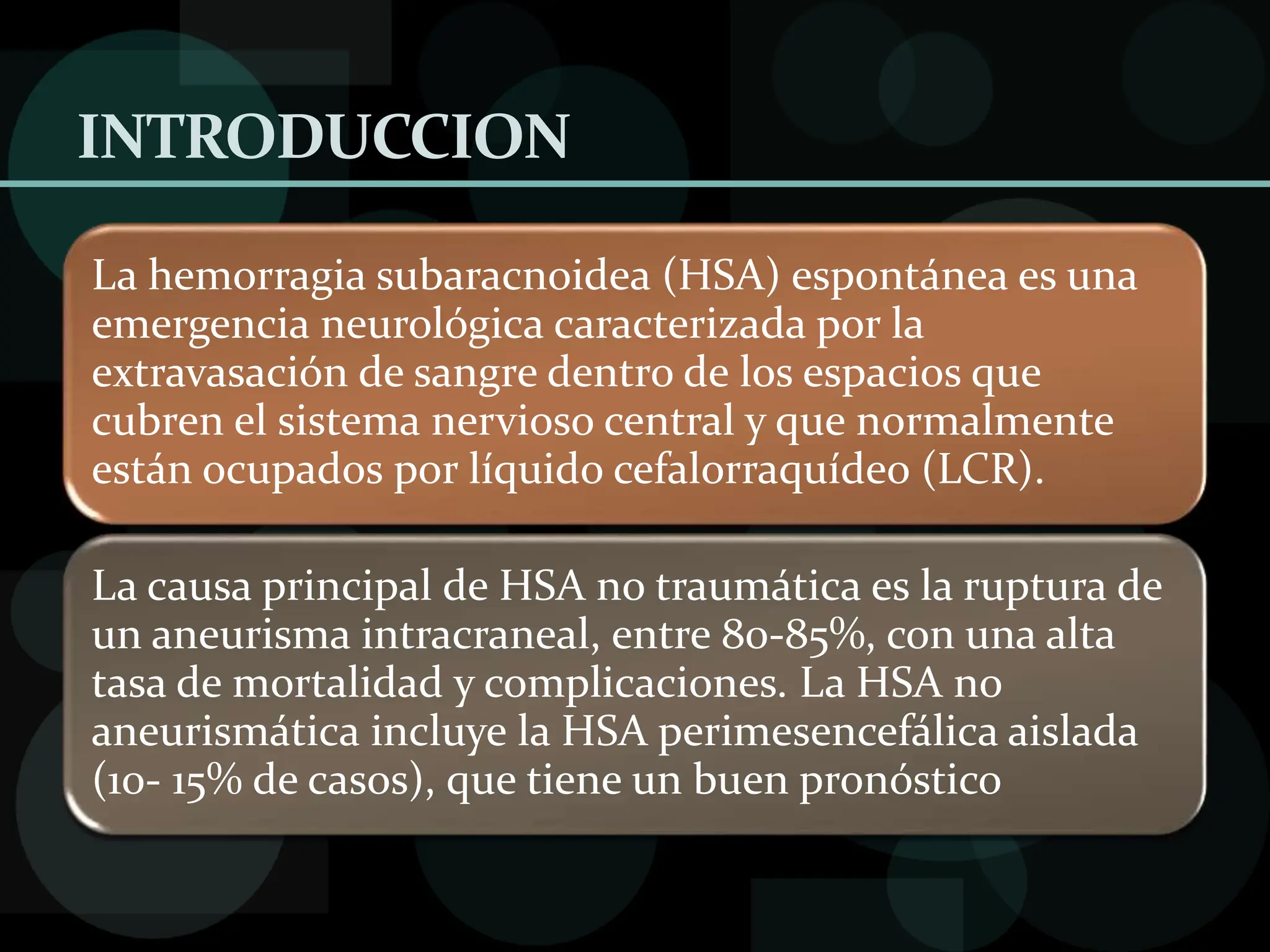 HEMORRAGIA SUB ARACNOIDEA DEFINICION, DX Y TTO.pptx