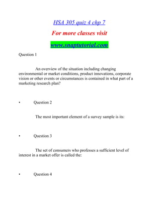 Hsa 305 Massive Success / snaptutorial.com