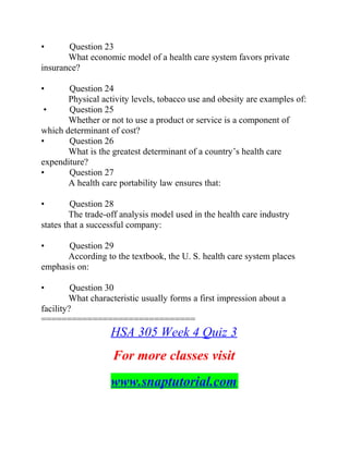 Hsa 305 Massive Success / snaptutorial.com