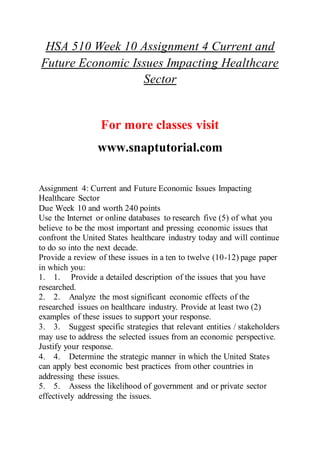 HSA 510 Education Organization - snaptutorial.com