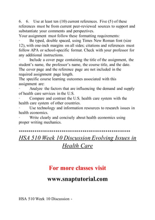 HSA 510 Education Organization - snaptutorial.com