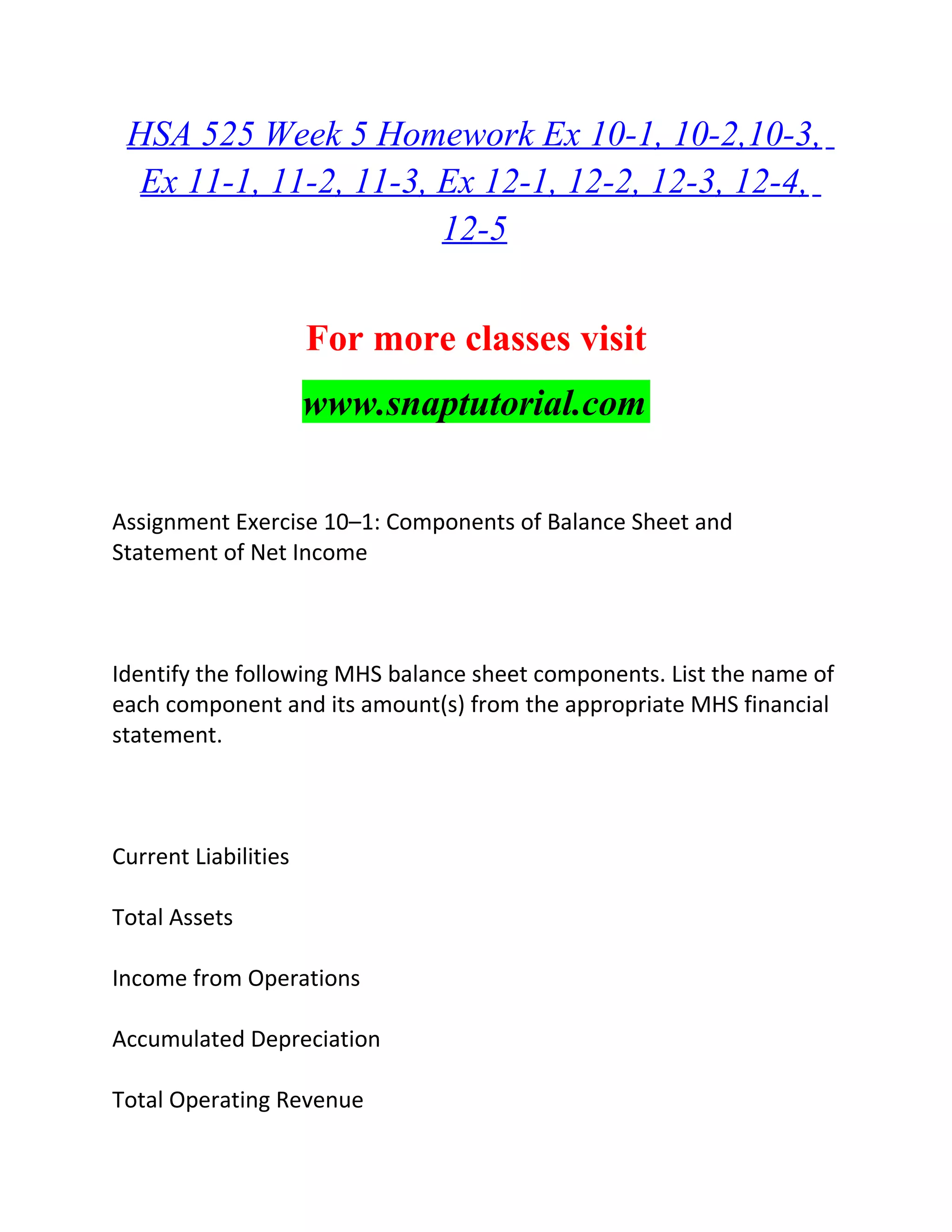 Hsa 525 Massive Success / snaptutorial.com