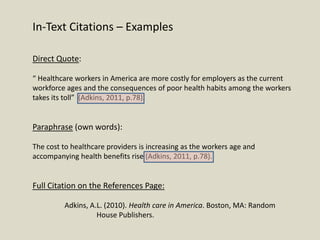 Hsa apa citations | PPTX