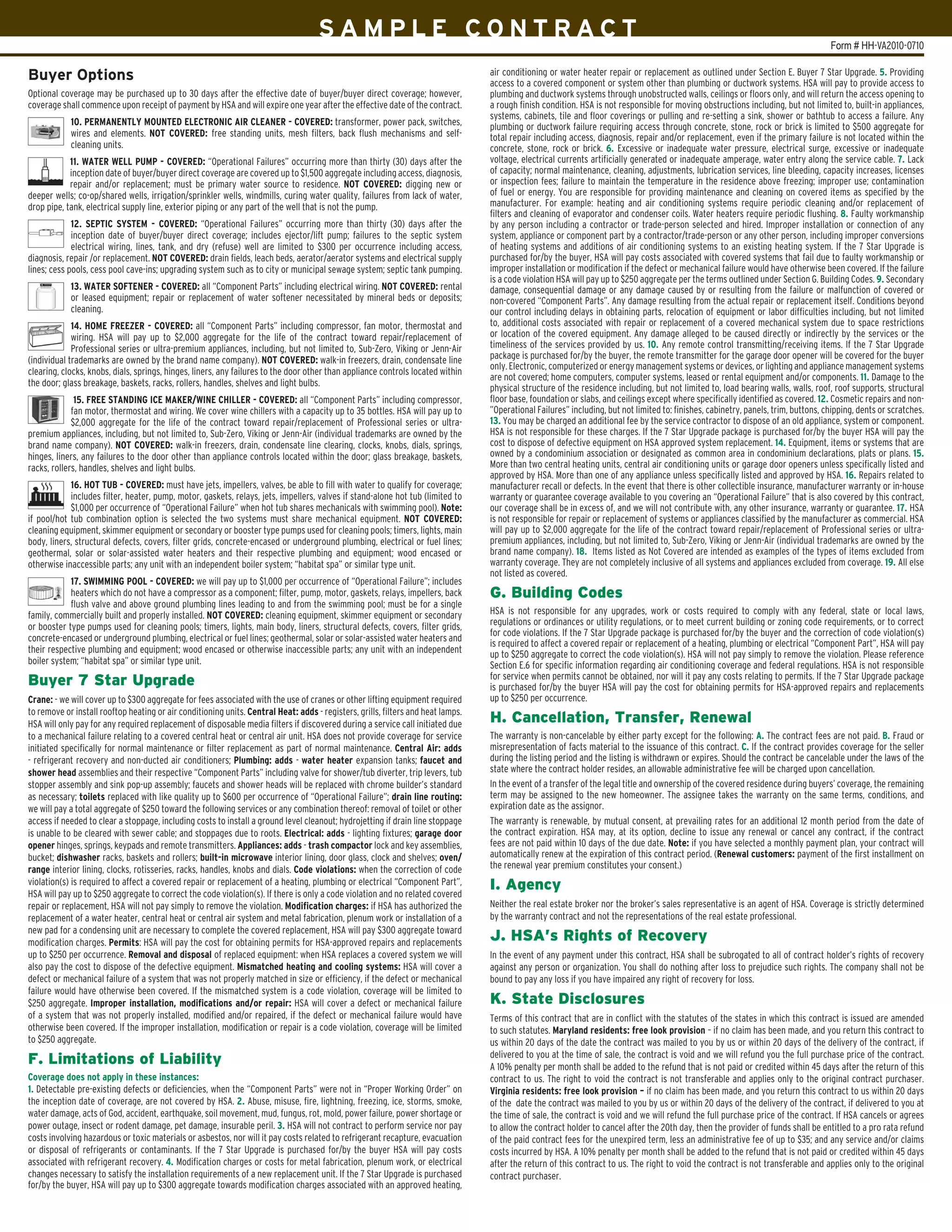 HSA application Home Warranty | PDF