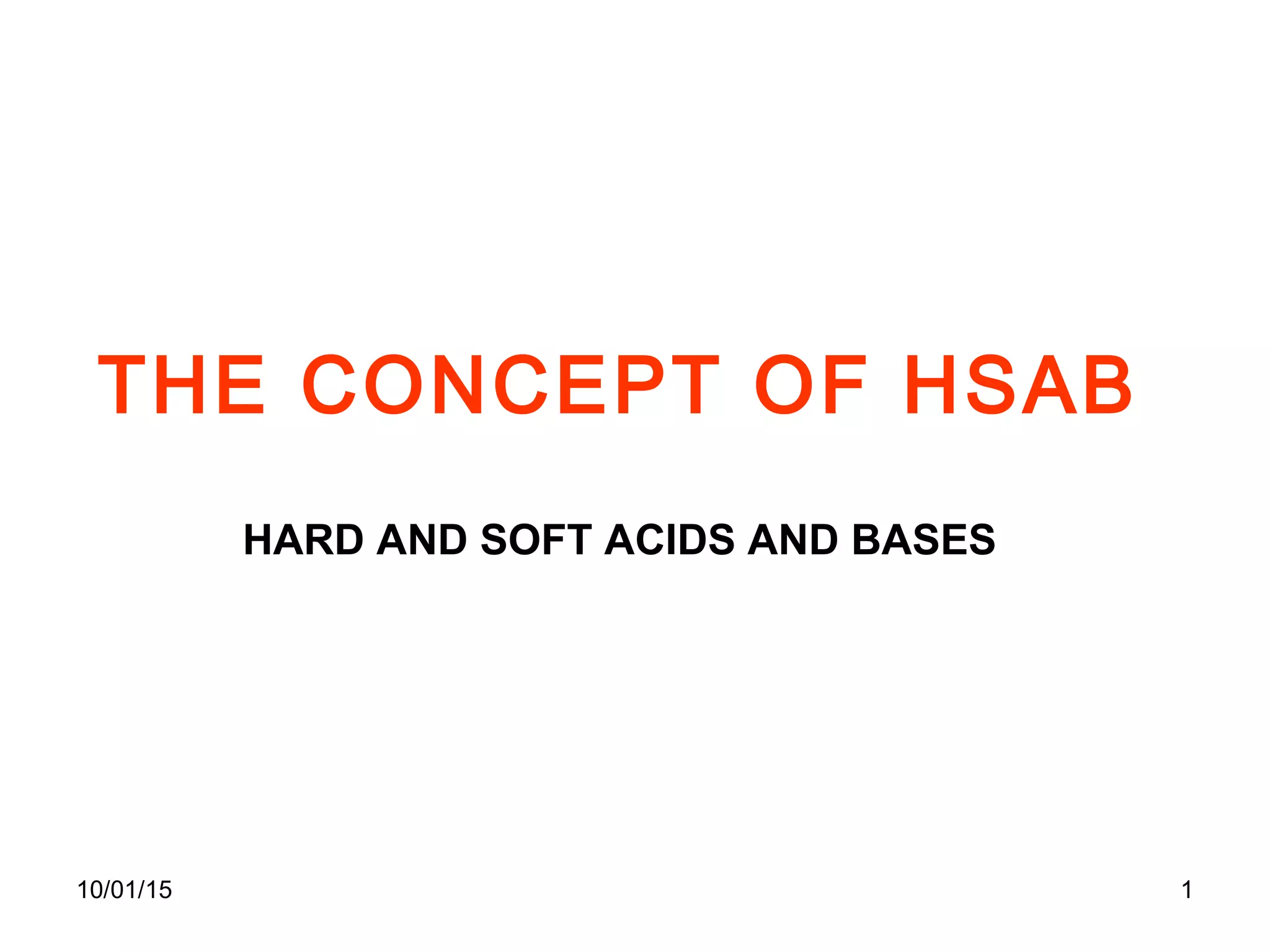 Hsab theory | PPT
