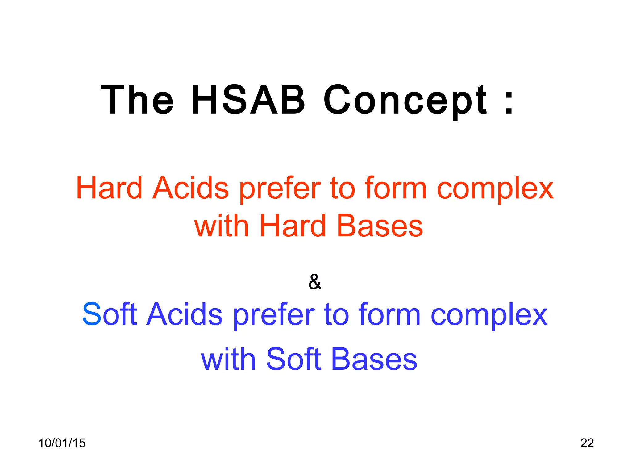 Hsab theory | PPT