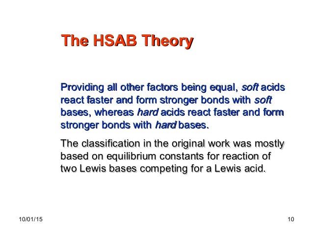 Hsab theory
