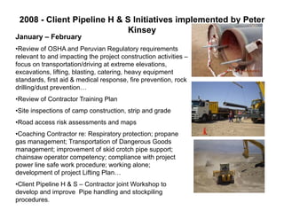 H & S Achievements Construction Of The Peru Lng Pipeline 2007 2008.Ppt