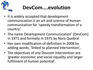 Development Communication and Technology HSAI presentation Dec 2013 | PPT