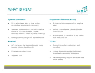 LCU13: HSA Architecture Presentation | PDF