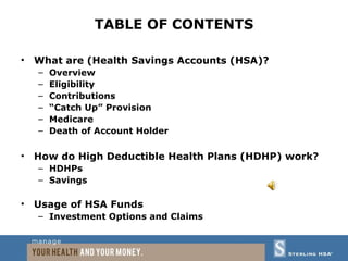 Introduction to Health Savings Accounts (HSA) | PPT
