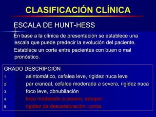 Hemorragia subaracnoideas - Aneurisma cerebral | PDF