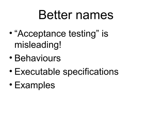 Specification by example and agile acceptance testing | PPT | Web ...