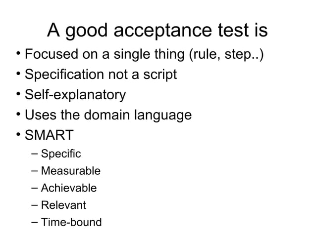 Specification By Example And Agile Acceptance Testing Ppt