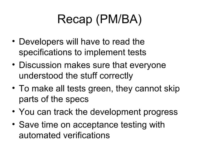 Specification By Example And Agile Acceptance Testing Ppt