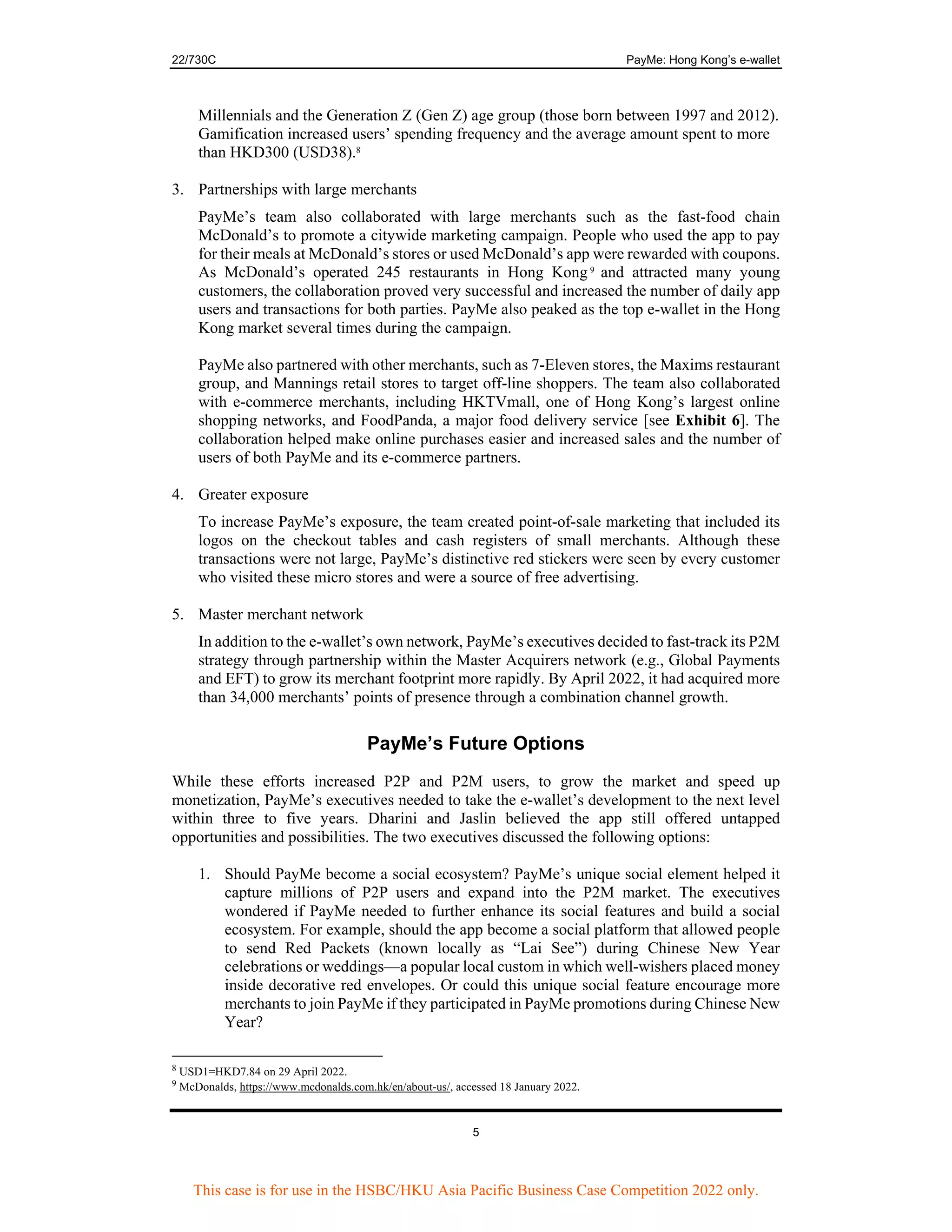 HSBC'22 Internationals Case, Final Round | PDF