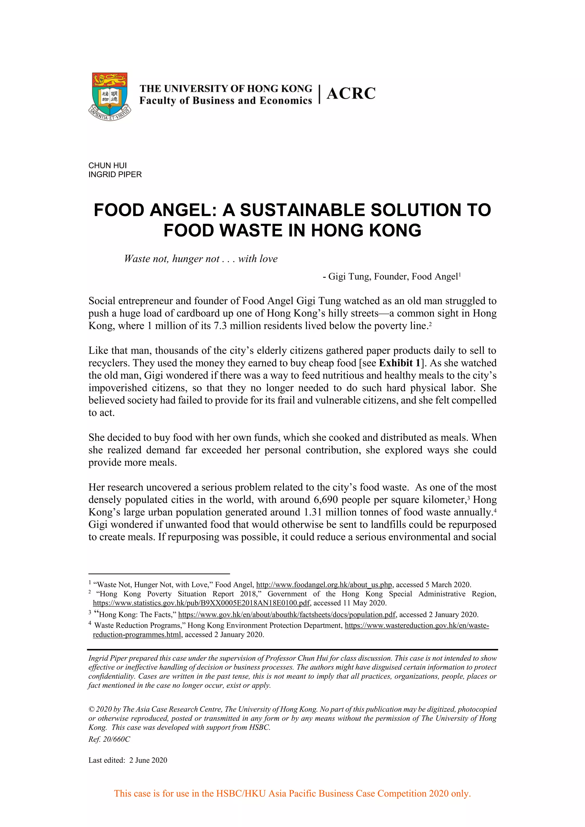 HSBC'22 Intra (IBA) Case, Final Round | PDF