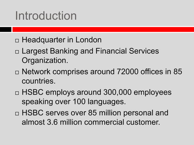 HSBC Project or Presentation | PPTX