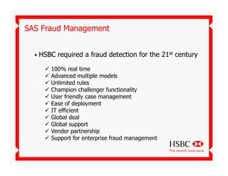 HSBC uses SAS Business analytics | PPT