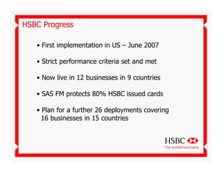HSBC uses SAS Business analytics | PPT