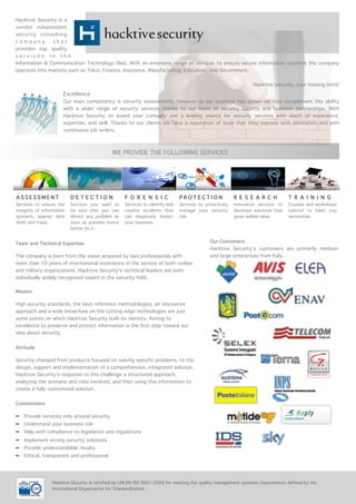 Hacktive Security - Ethical Hacking Services | PDF