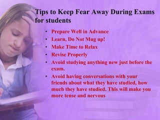 Examination fear | PPTX | Mental Health | Diseases and Conditions