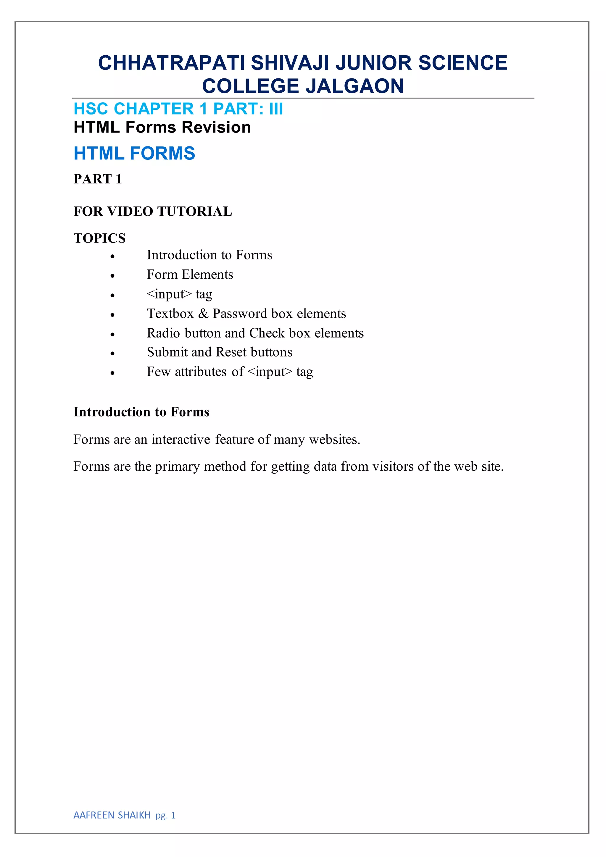 HSC INFORMATION TECHNOLOGY CHAPTER 1 ADVANCED WEB DESIGNING PART III.pdf