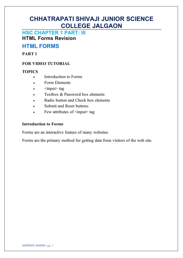 HSC INFORMATION TECHNOLOGY CHAPTER 1 ADVANCED WEB DESIGNING PART III.pdf