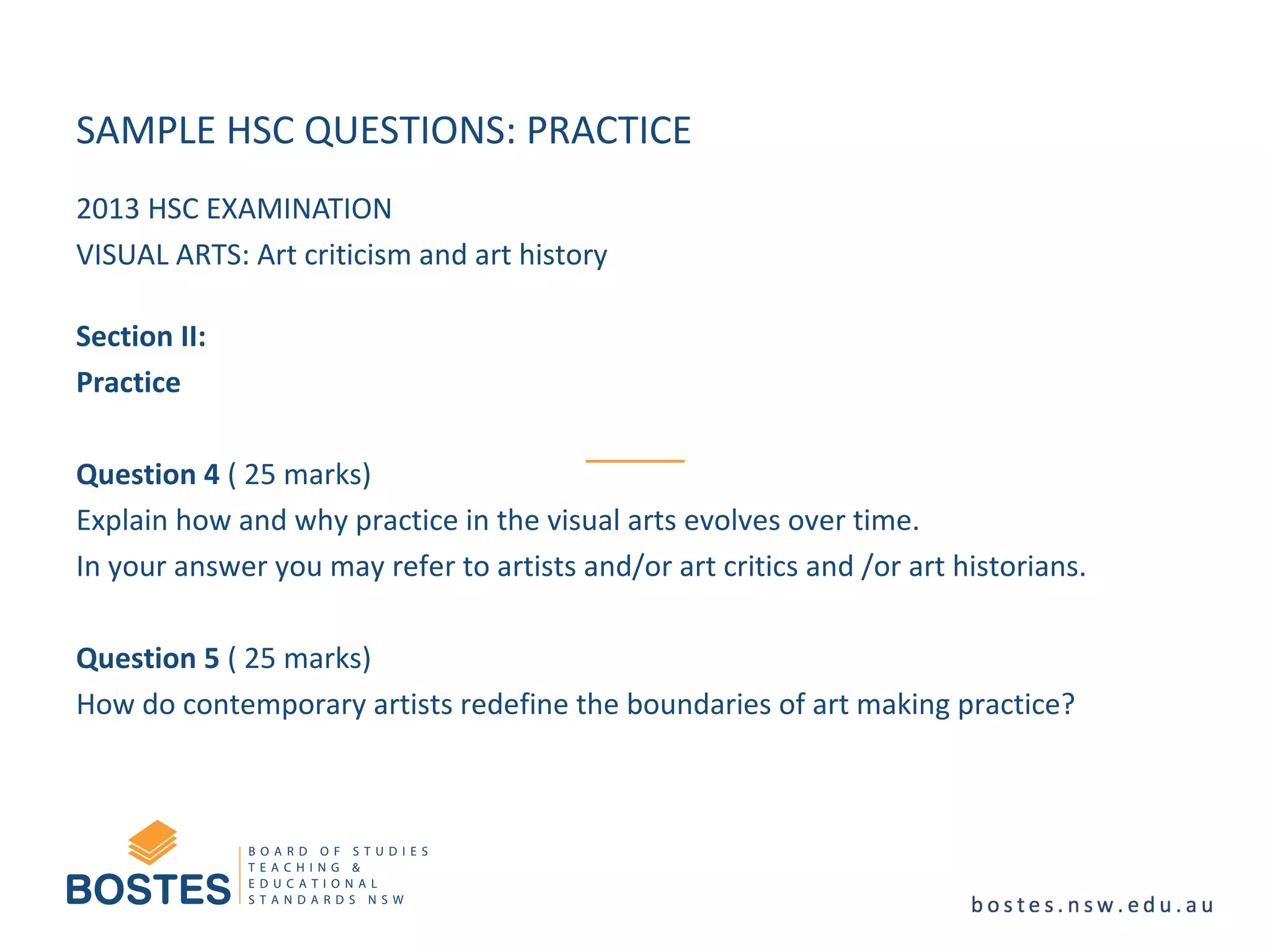 Hsc froum2015 visual_arts | PPT