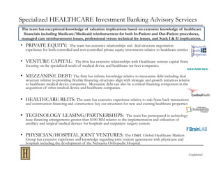 Houlihan Smith & Company Global Healthcare Markets Group | PDF