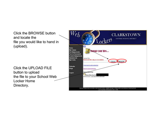 School Web Locker Basics for Students | PPT