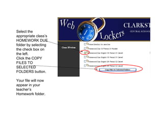 School Web Locker Basics for Students | PDF | Homework and Study ...