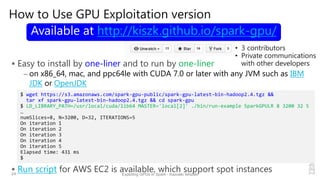 Exploiting GPUs in Spark | PPT